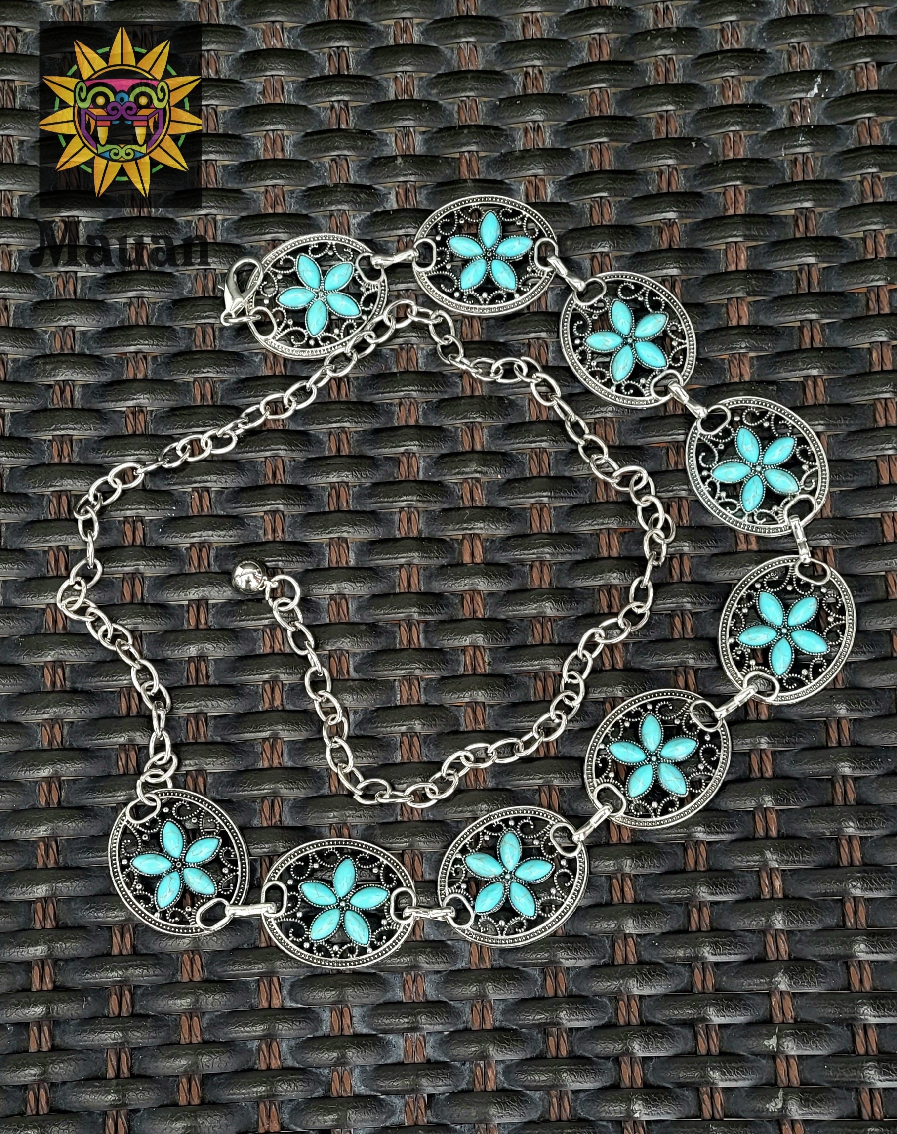 Cinturon Hydrangea silver – MAUAN MÉXICO